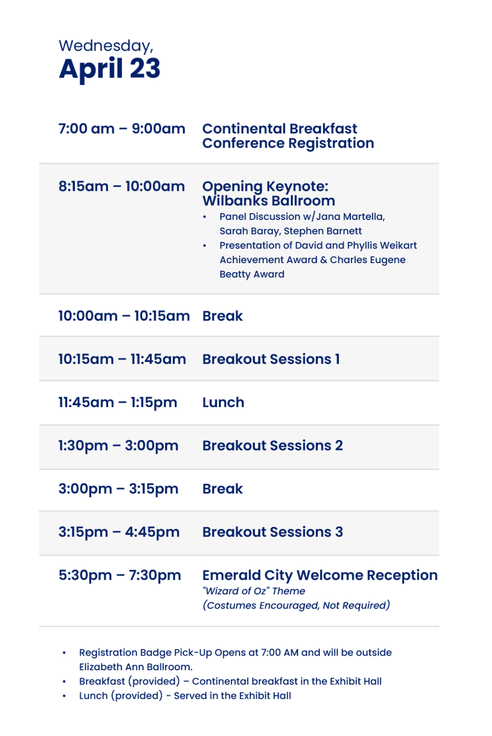 Conference – Conference Schedule | HighScope